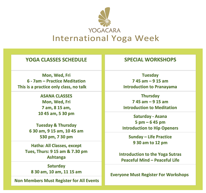 Book Tickets To International Yoga Week