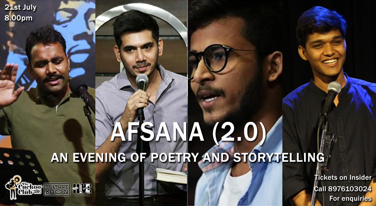 Book tickets to Afsana 2.0 - An Evening of Poetry & Storytelling