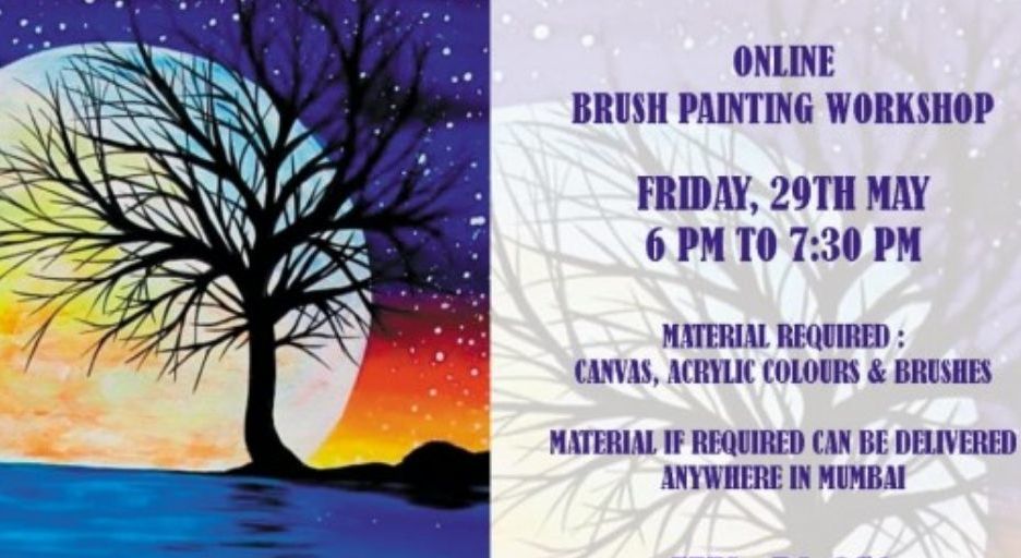 Brush painting on Canvas By Prajakta Salvi | Online with Doolally Brush painting on Canvas By Prajakta Salvi | Online with Doolally