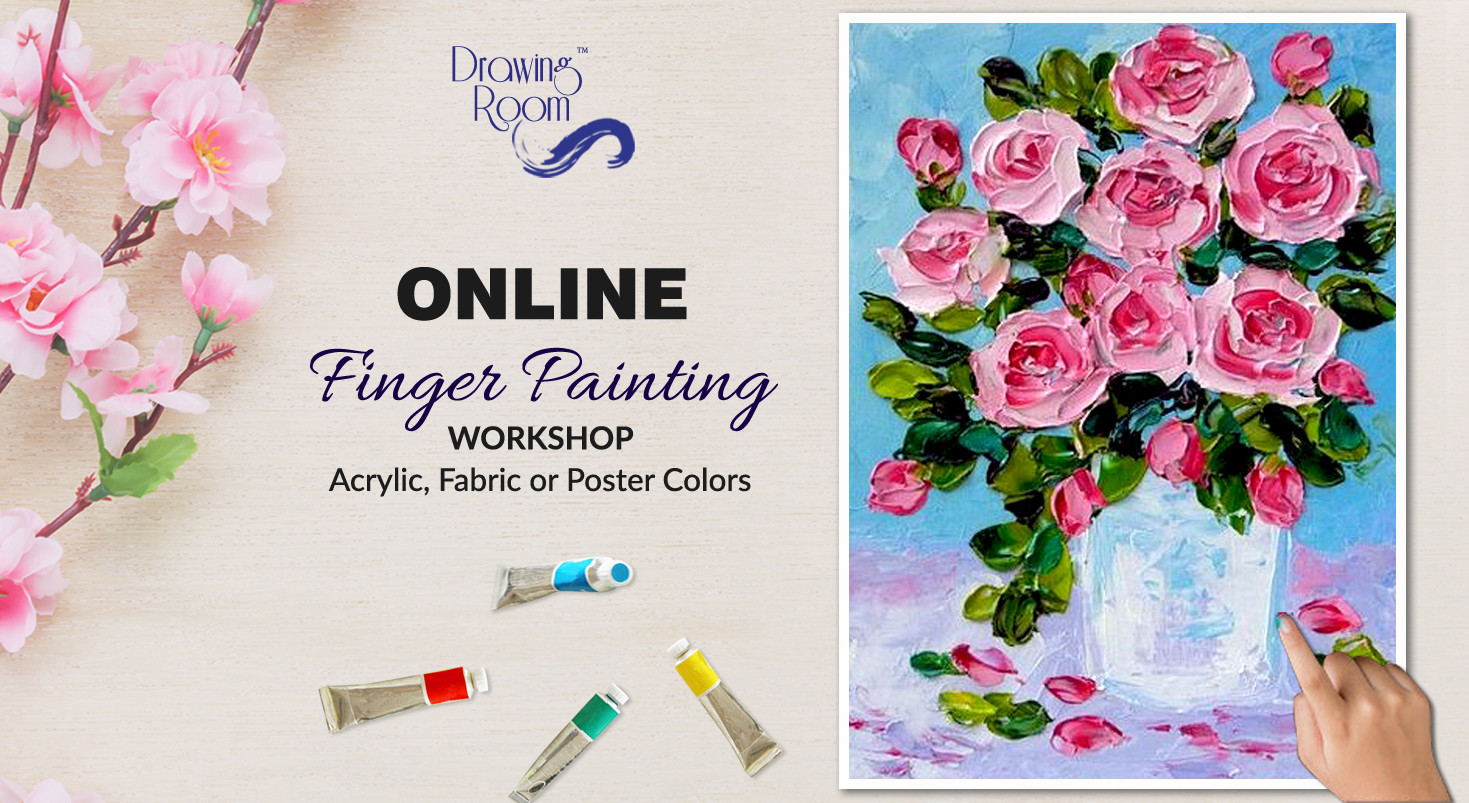 Online Finger Painting Workshop by Drawing Room - Painting Event in Mumbai