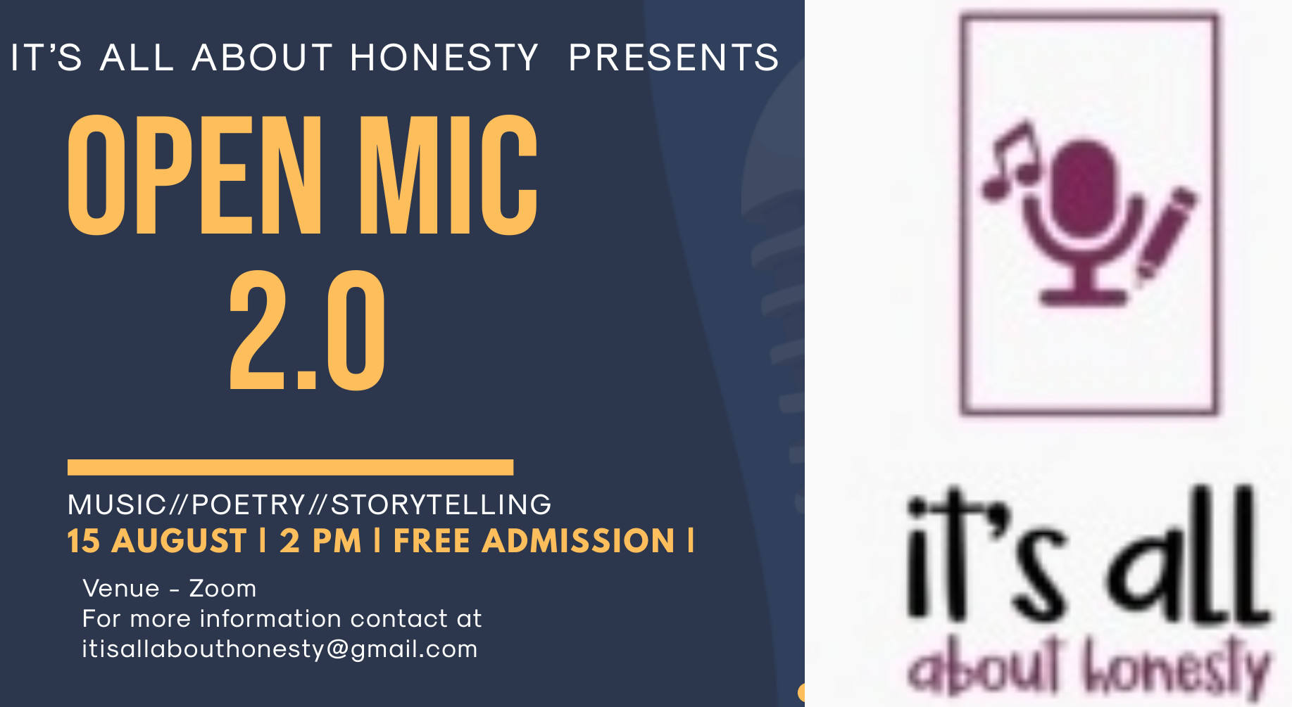 OPEN MIC 2.0 | MUSIC | POETRY | STORYTELLING