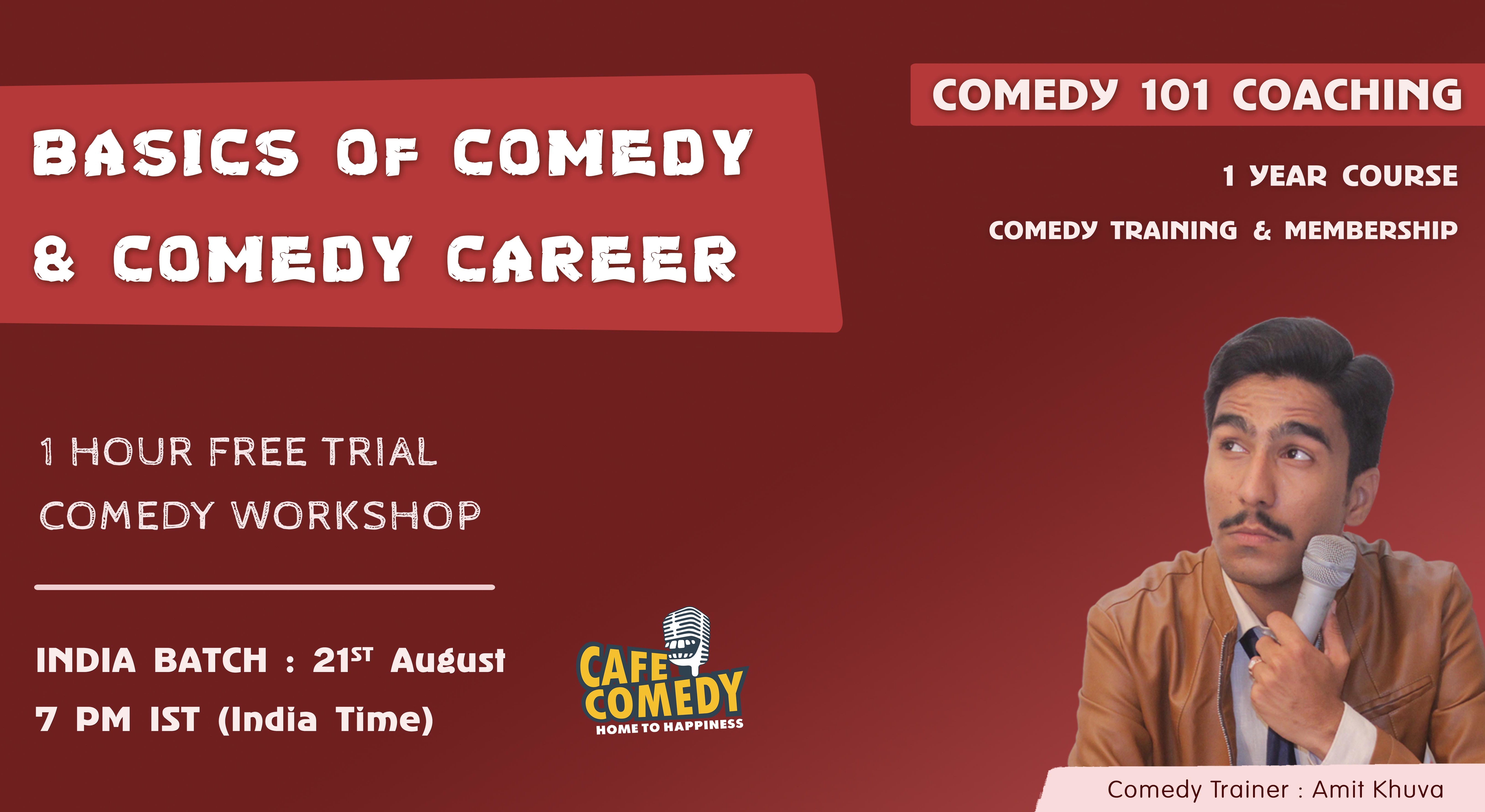 Basics of Comedy & Comedy Career - Workshop on Zoom