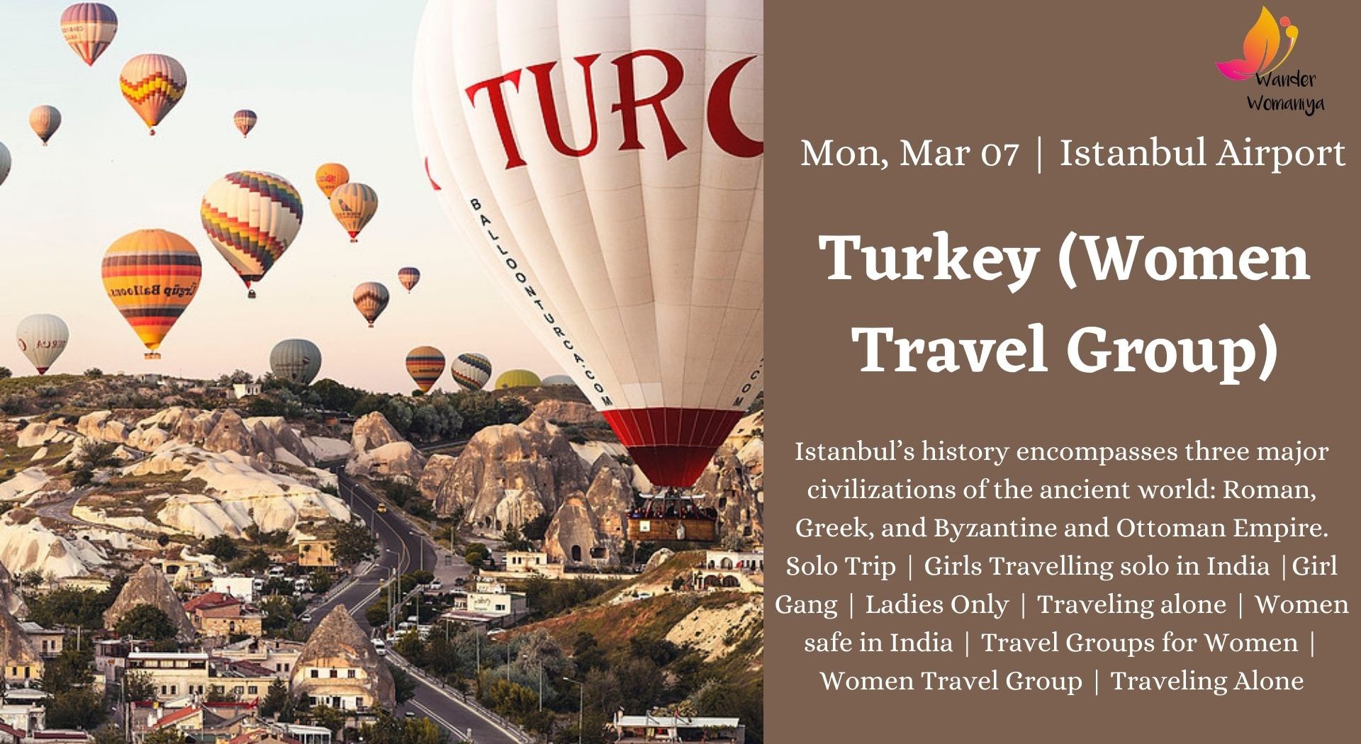 Turkey (Women Travel Group)- Wander Womaniya- Delhi