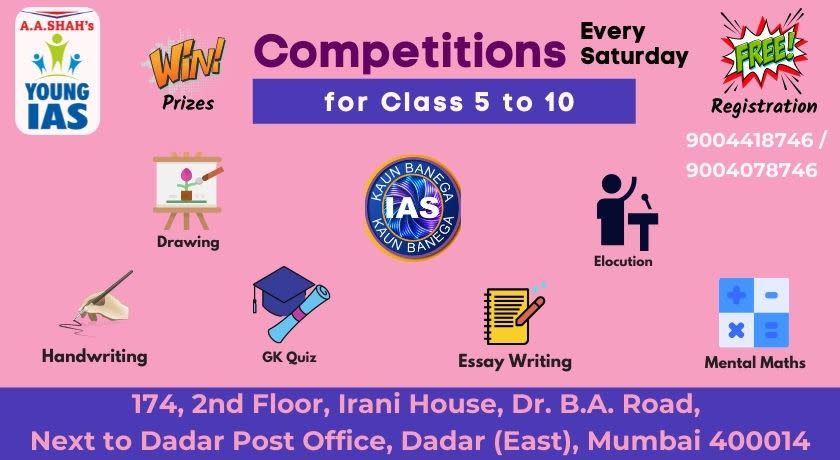 Competitions Every Saturday for Class 5 to 10