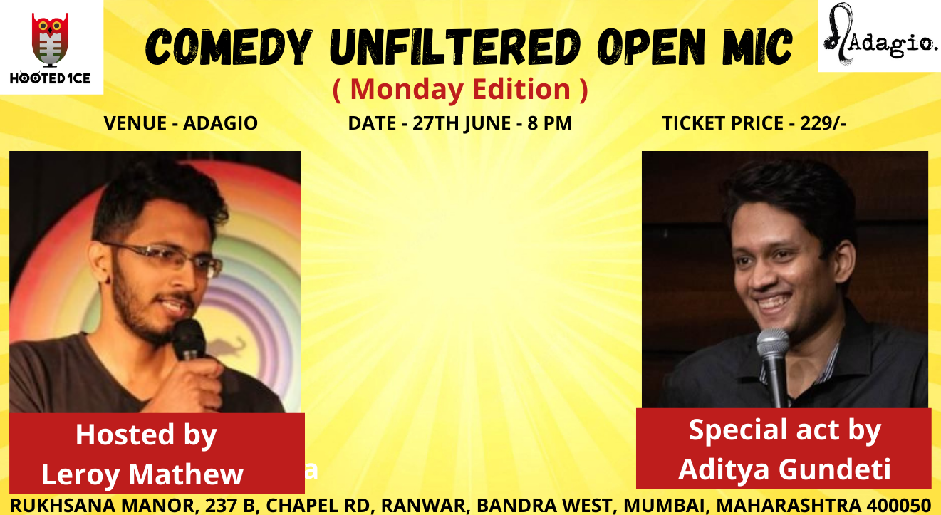 Comedy Unfiltered Open Mic ft. Aditya Gundeti