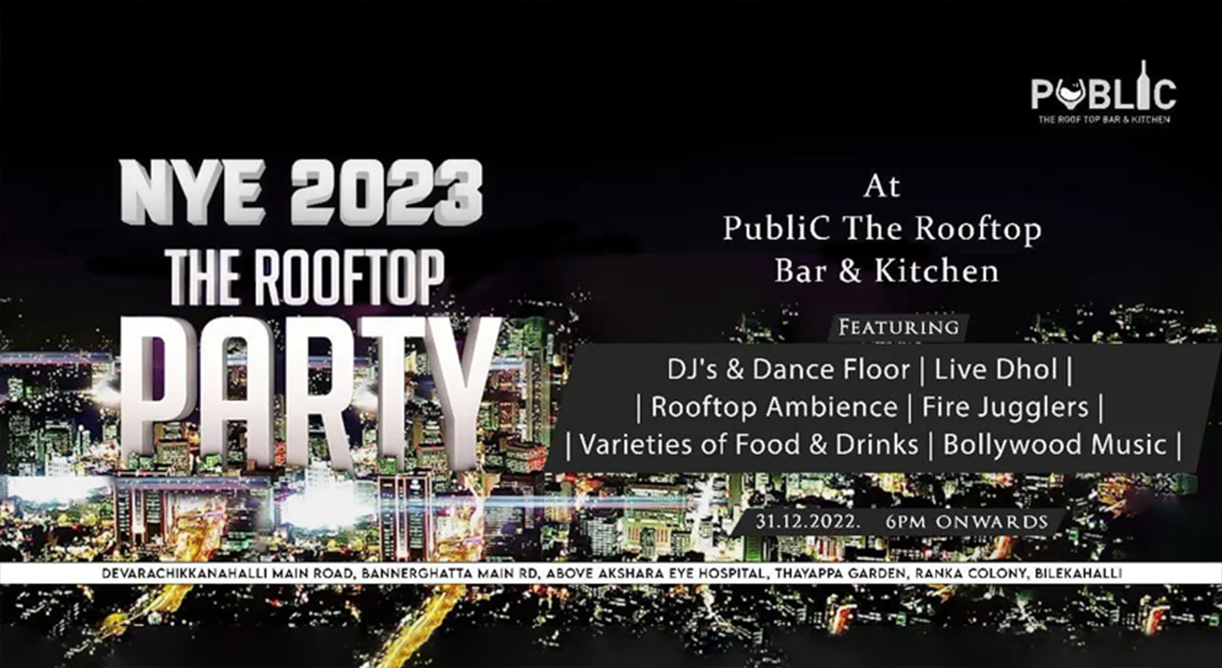 NYE 2023 - The Rooftop Under The Stars Party