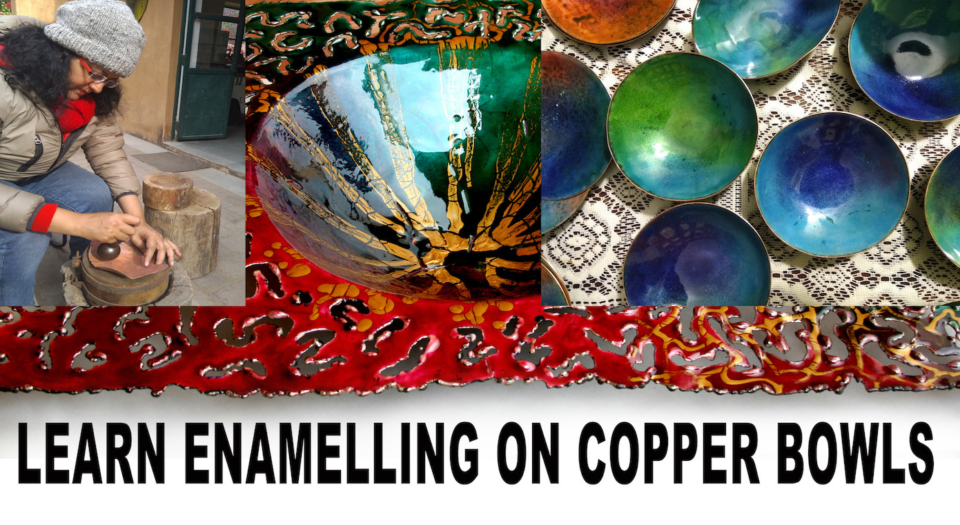 Enamelling on Copper Bowls