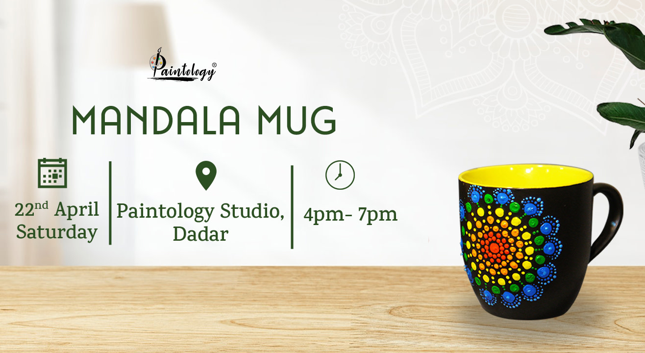22nd April - Mandala on Mug - dot painting.