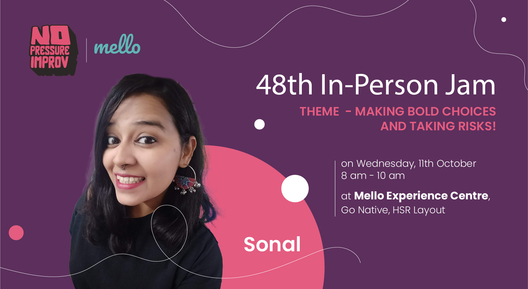 No Pressure Improv's 48th In-Person Improv Jam with Sonal