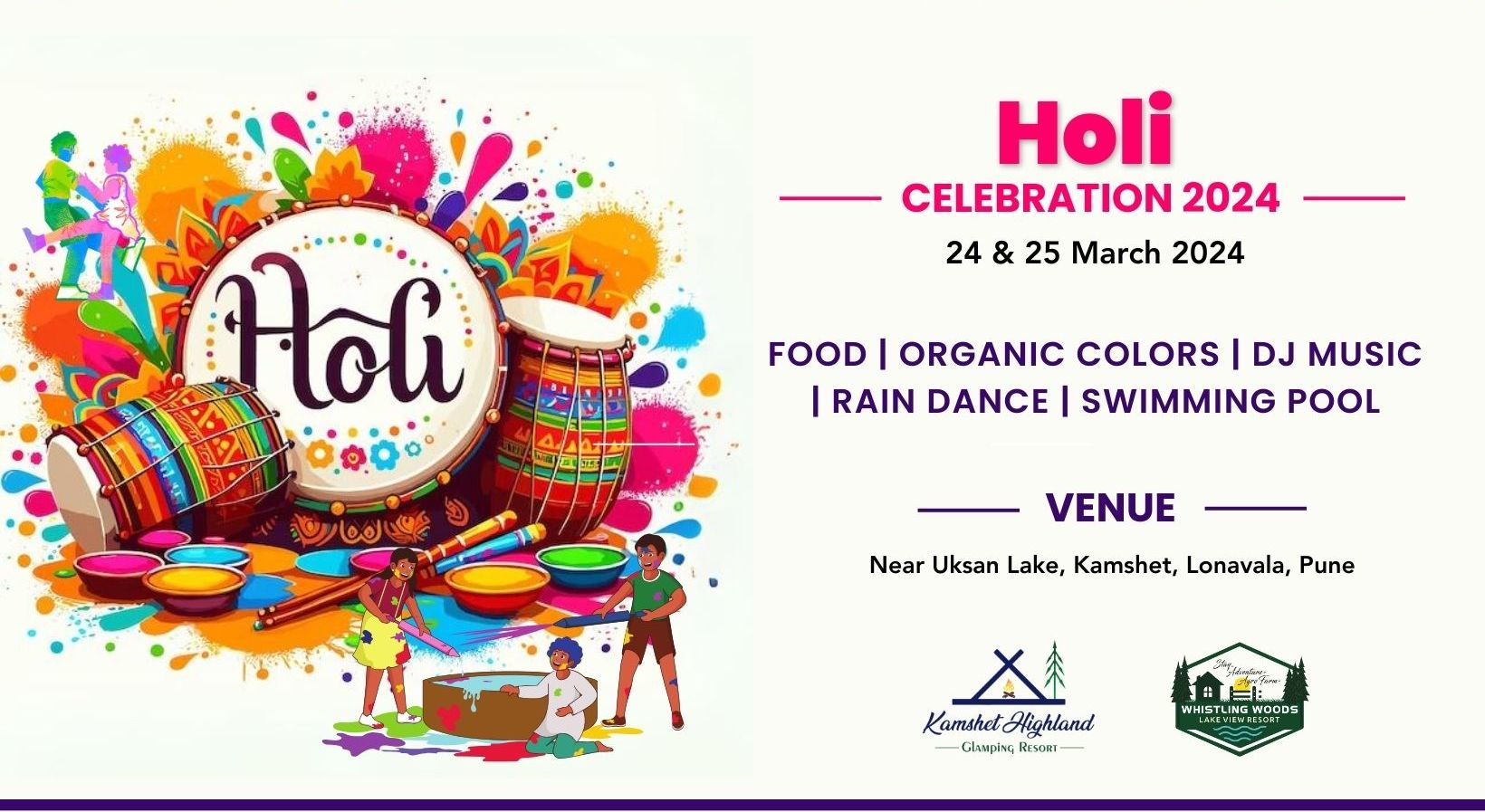 Holi Festival Celebration & Tent Camping | Holi Pool Party Near Mumbai ...