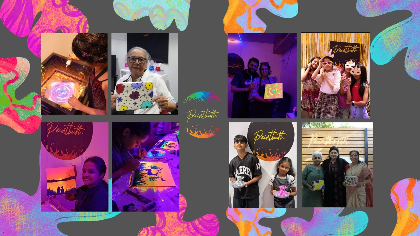Book tickets to Neon UV Canvas Painting at Paintbooth Studio