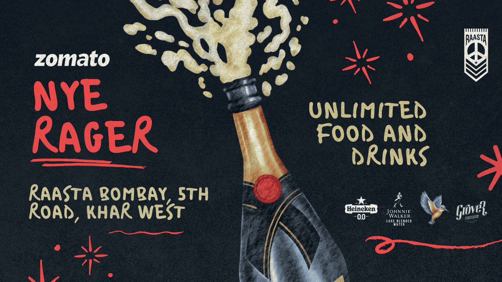 NYE RAGER at Raasta | Event in Mumbai